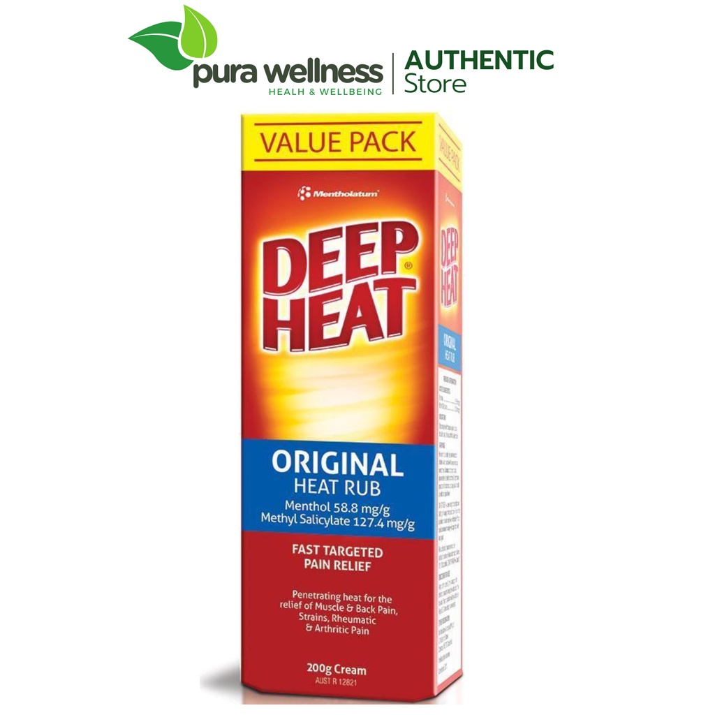 Deep Heat Regular original heat rub 200g - Dầu xoa bóp giảm đau ...