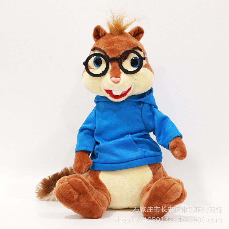 Sitting Alvin and The Chipmunks Red Alvin Simon Theodore Plush Toy Stuffed Dolls 3 Colors 24 cm ...