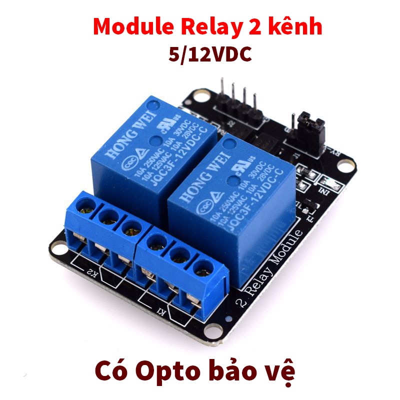 Module Relay 5VDC 12VDC 1 Kênh 2 Kênh - Mạch Relay 5V 12V 1 kênh 2 Kênh ...
