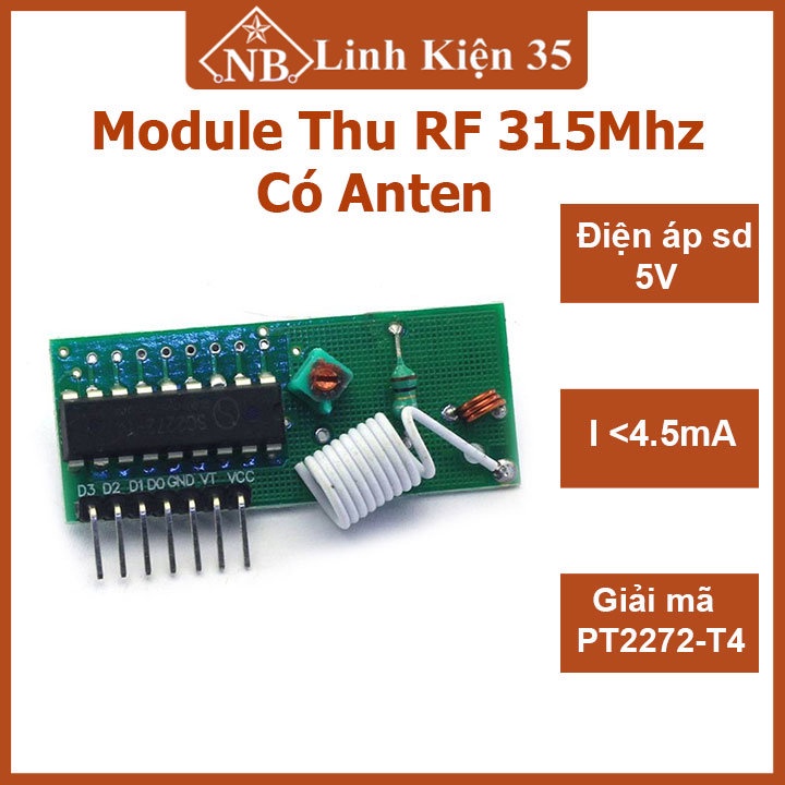 Module thu RF 315Mhz có anten | Shopee Việt Nam