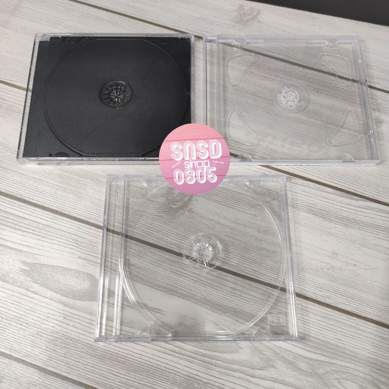 Case CD , Vỏ Đĩa CD Trong Suốt, Đen(Có chỗ để bìa trước và sau ...