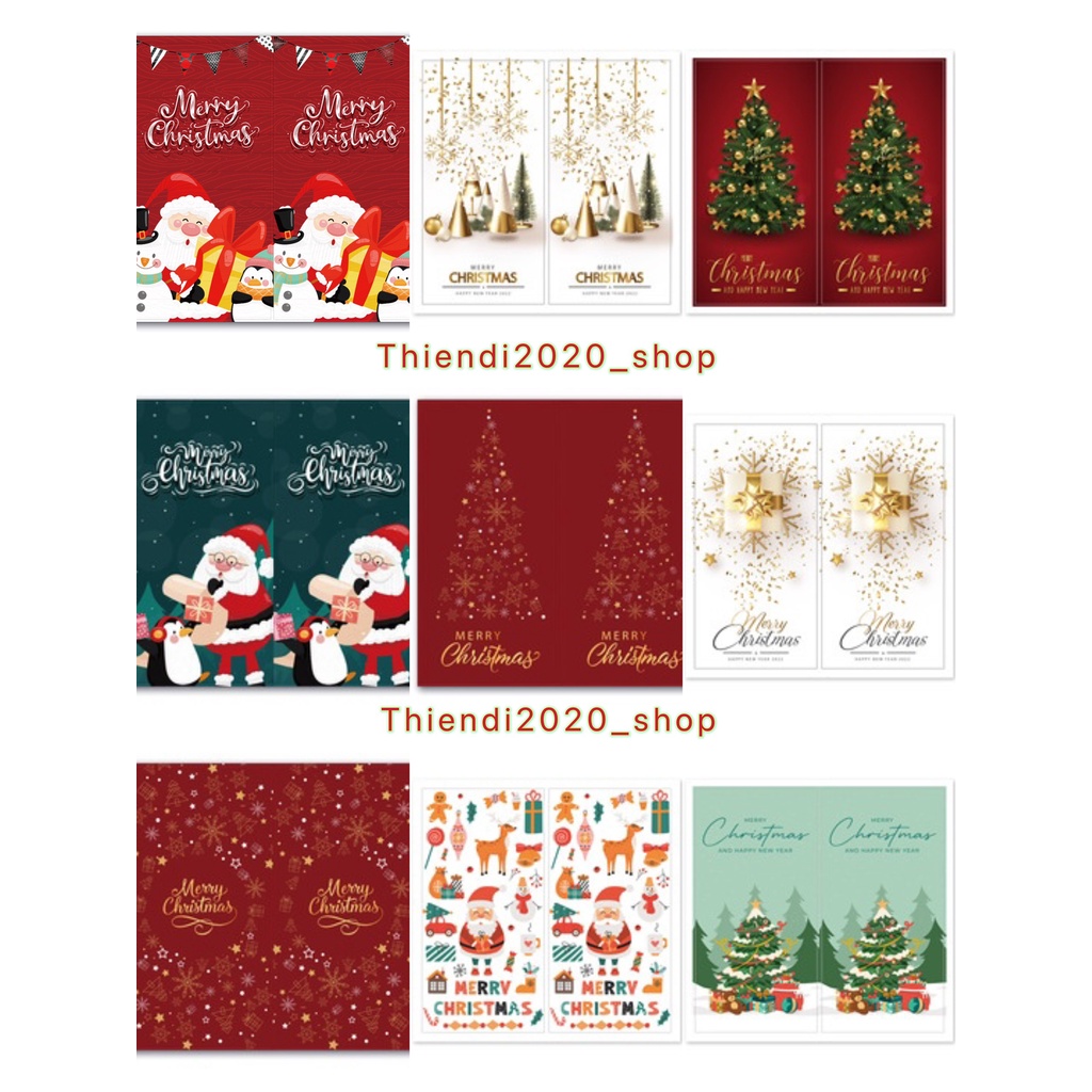 TD76_Tem dán chữ _ STICKER " NOEL_GIÁNG SINH " , SIZE 5X10cm, 50 TEM ...