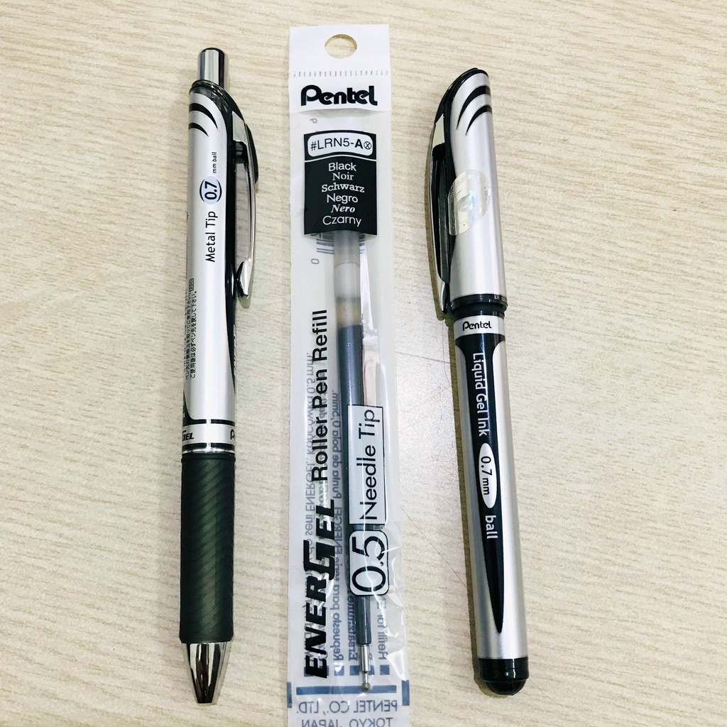 Bút ký Pentel energel Liquid Gel Ink nét 0.5/ 0.7/ 1.0mm mực xanh/ đỏ/ đen, ruột thay thế ...