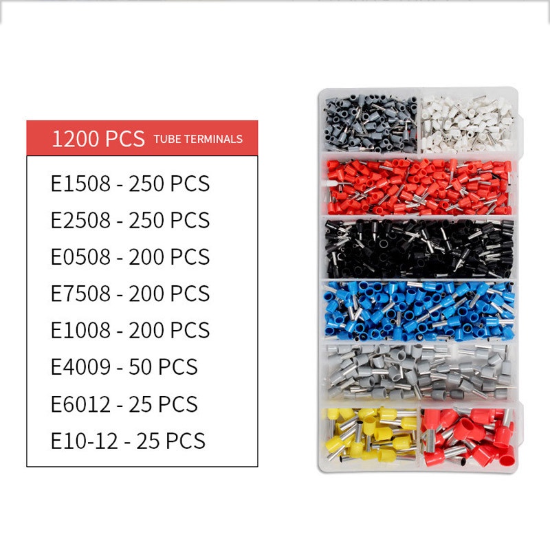 Bộ kìm bấm cos vuông HSC8 6-4A kèm 1200 đầu cos đủ loại cos ống tròn cos pin- Kìm bấm cos tủ ...