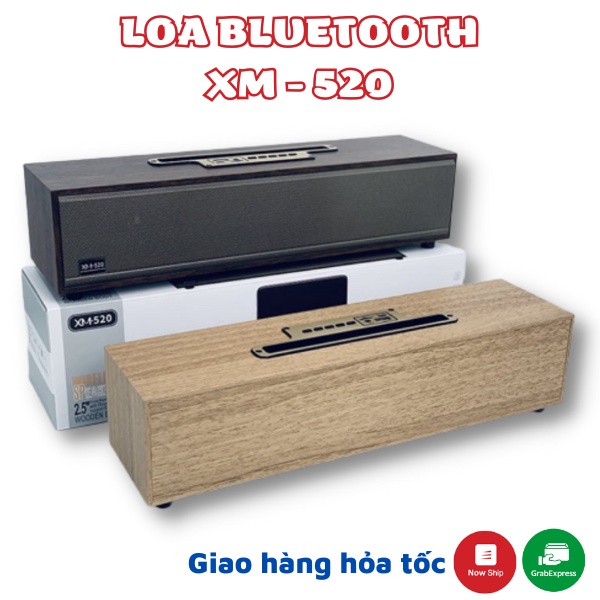 Loa bluetooth XM 520 Bass mạnh, công suất 20W siêu trầm , thiết kế vỏ gỗ dạng thanh để bàn Xm520 ...