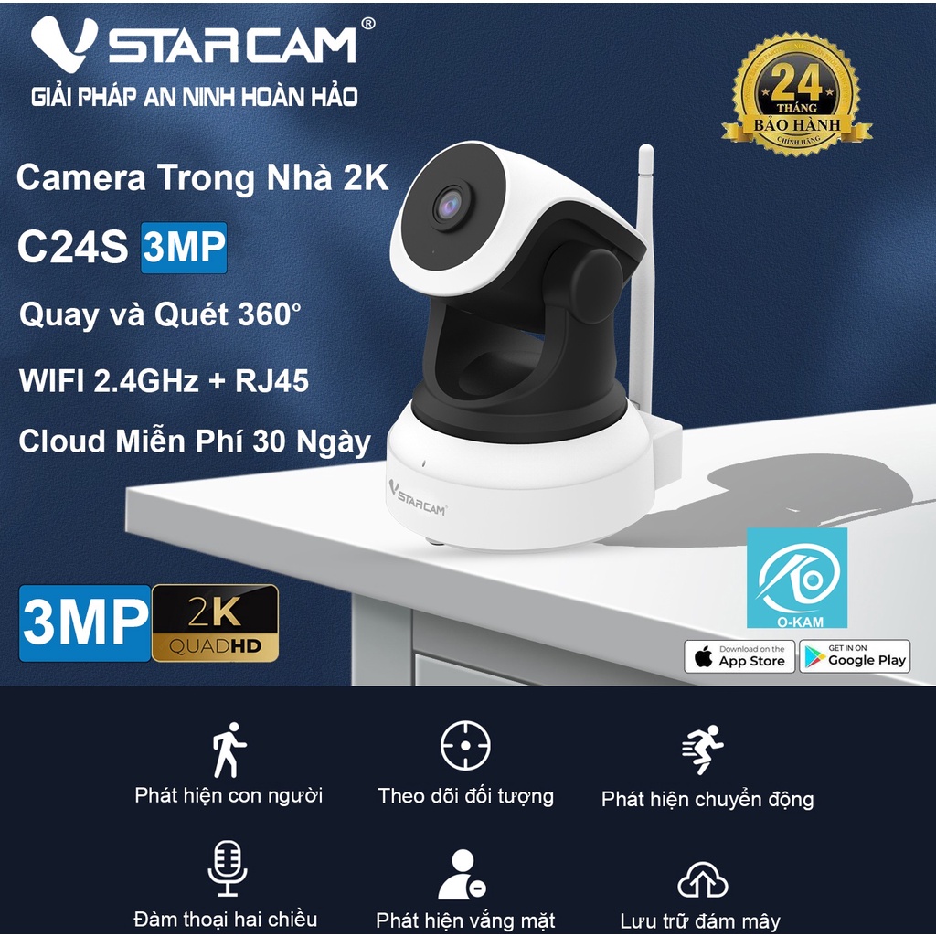 CAMERA IP WIFI STARCAM C24S 3MP ROBO CHÍNH HÃNG | Shopee Việt Nam
