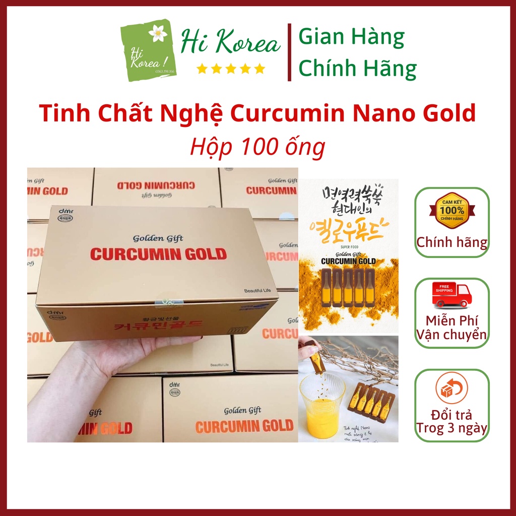 Tinh Chất Nghệ Nano Curcumin Gold Chính Hãng Hàn Quốc Hộp 100 Ống | Shopee Việt Nam