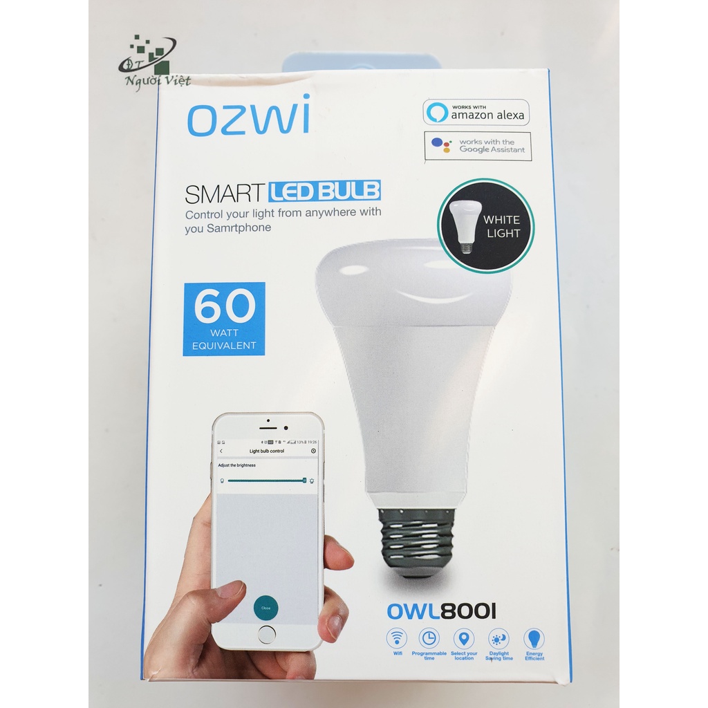 Bóng đèn LED thông minh OZWI OWL8001 kết nối wifi chất lượng cao có thể ...