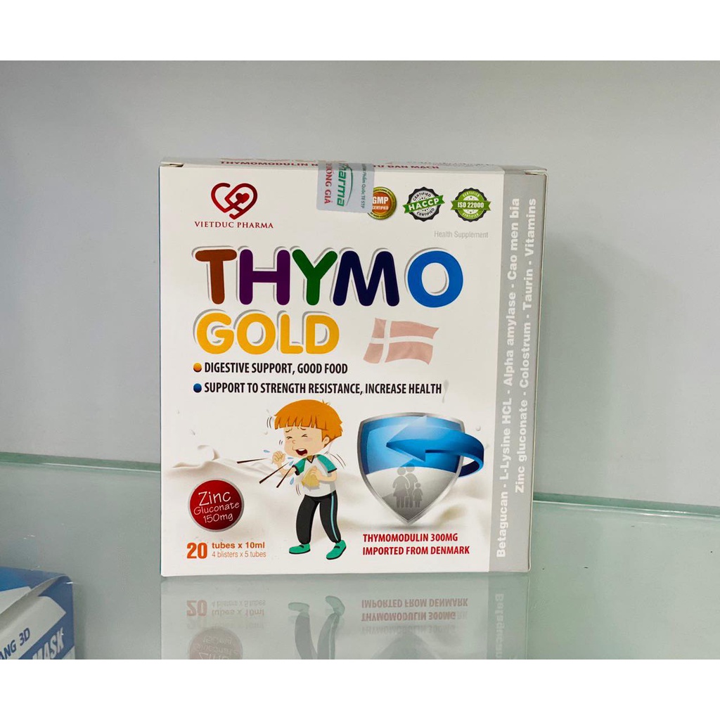 THYMO GOLD Bổ sung thymomodulin, kẽm và các vitamin cho cơ thể (hộp 4 ...