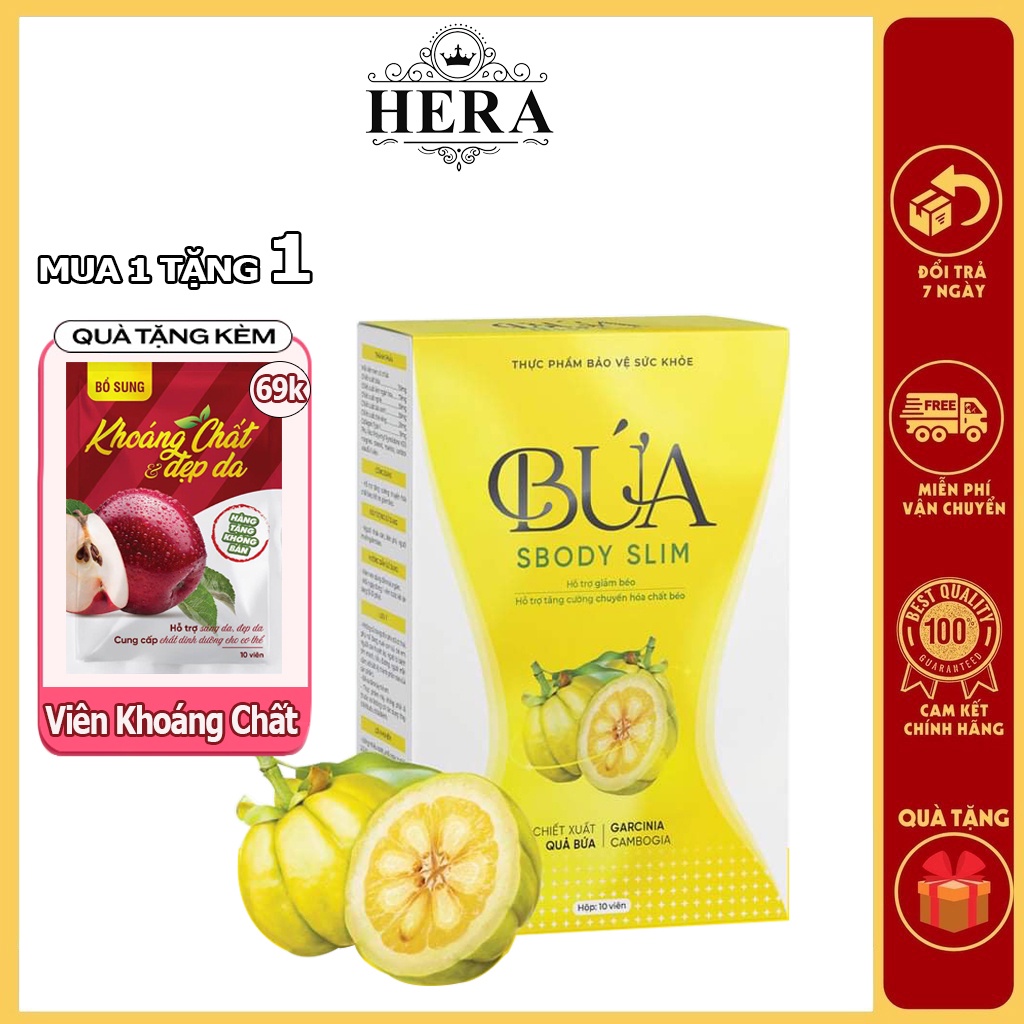 Kẹo Bứa giảm cân Sbody Slim tặng kèm Detox Vitamin Khoáng Chất Cam Kết ...