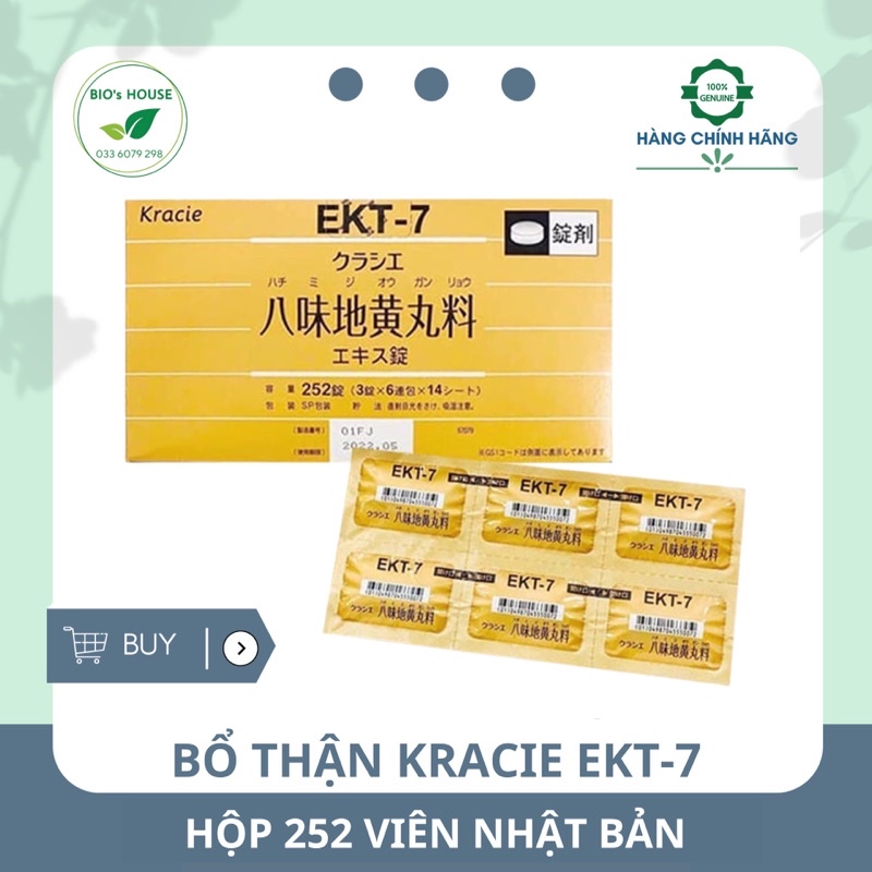 Hộp viên bổ thậ n Kracie EKT-7 Nhật Bản 252 viên (date mới) | Shopee Việt Nam