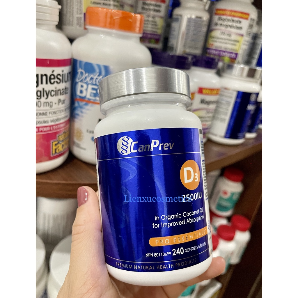 Viên uống bổ sung vitamin D3 Canprev 2500IU 240 viên; HSD T10/2025 ...