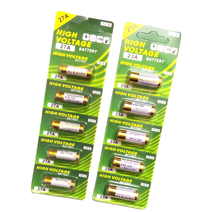 Bộ pin 12V 23A và 12v 27A Dùng Cho Remote RF, Cửa Cuốn, Smark Key Xe ...