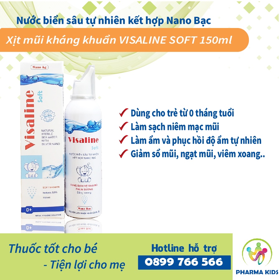 Xịt mũi kháng khuẩn VISALINE SOFT 150ml | Shopee Việt Nam