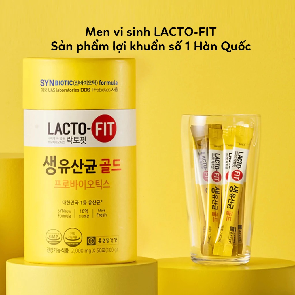 Men vi sinh Lacto Fit /hộp 50 gói Hàn Quốc (Gold) | Shopee Việt Nam