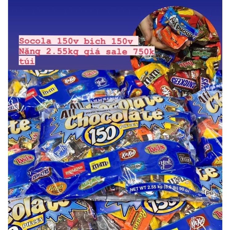 Kẹo Socola tổng hợp All Chocolate 150v 2.55kg | Shopee Việt Nam