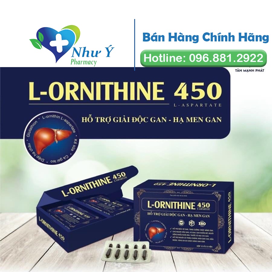 L-ORNITHINE 450 Hỗ trợ giải độc gan, hạ men gan | Shopee Việt Nam