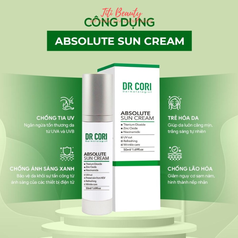 Kem chống nắng Dr Cori Absolute Sun Cream SPF50+ PA+++ 50ml – dưỡng ẩm ...