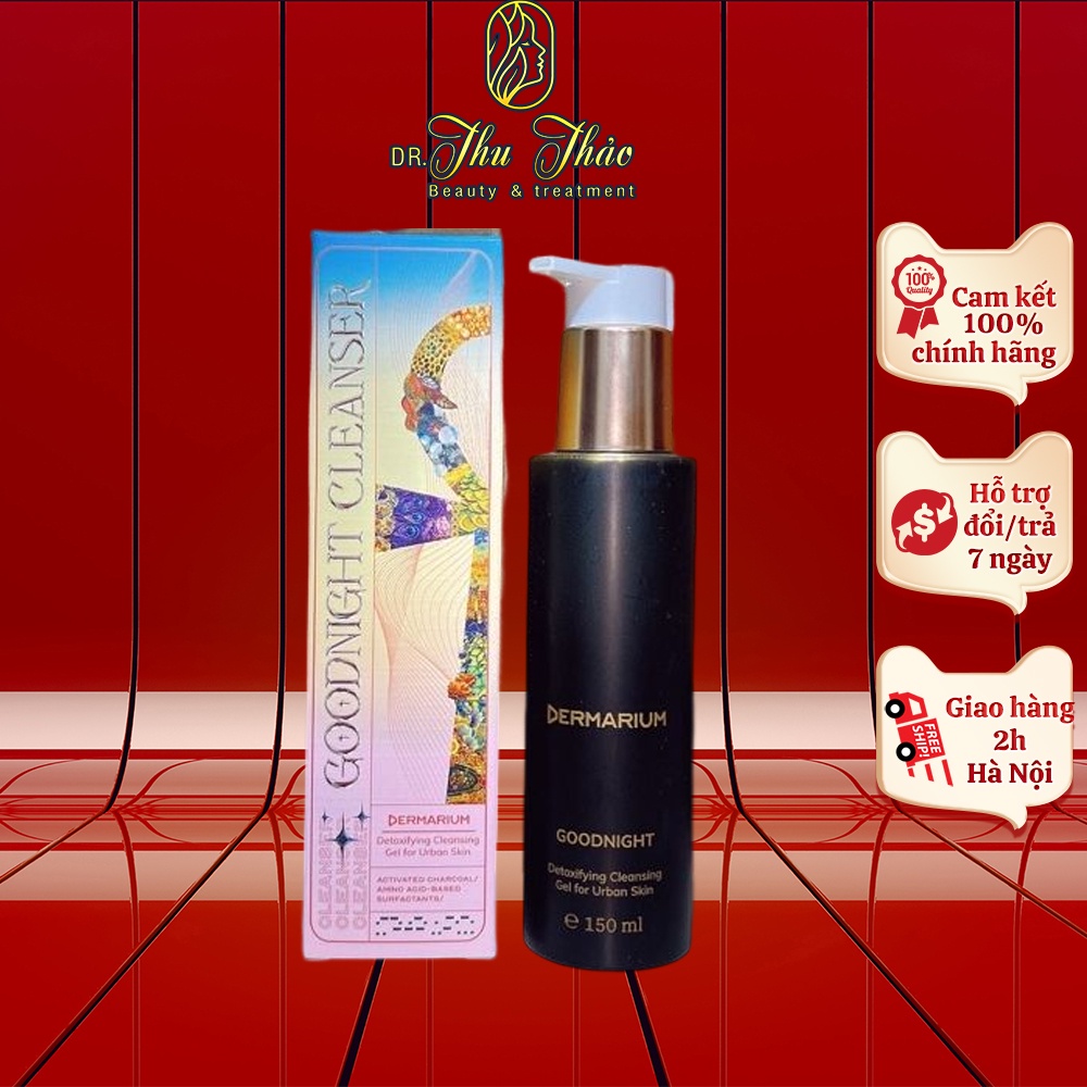 Sữa rửa mặt Dermarium Good Night Cleanser dạng gel, chứa than hoạt tính ...