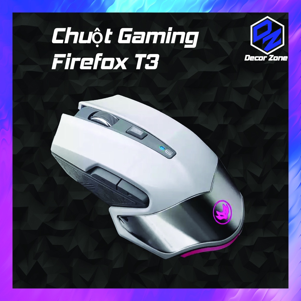 Chuột sạc không dây gaming Silver Fox, Bluetooth 2.4GHz, chống ồn ...