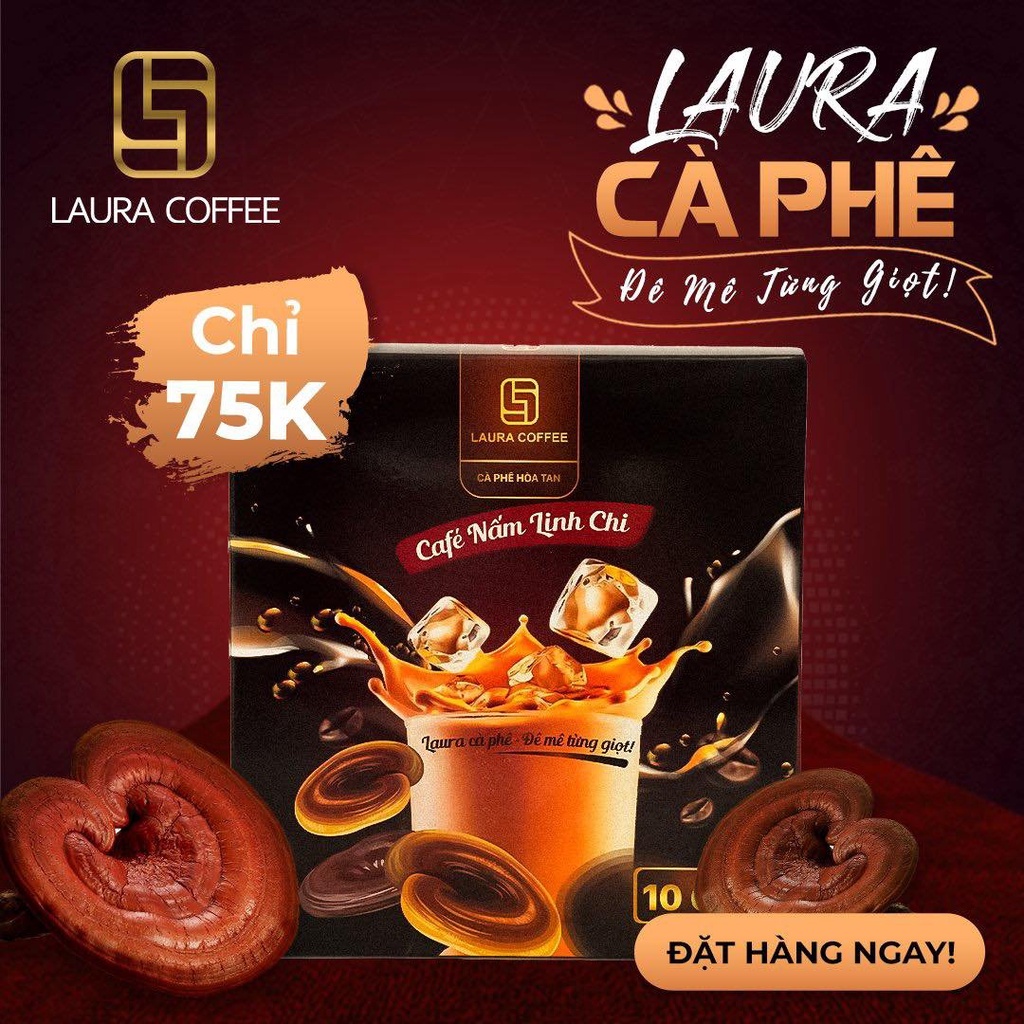 Cà phê Nhật Kim Anh cà phê hòa tan Laura Coffee (Hộp 10 gói) | Shopee Việt Nam