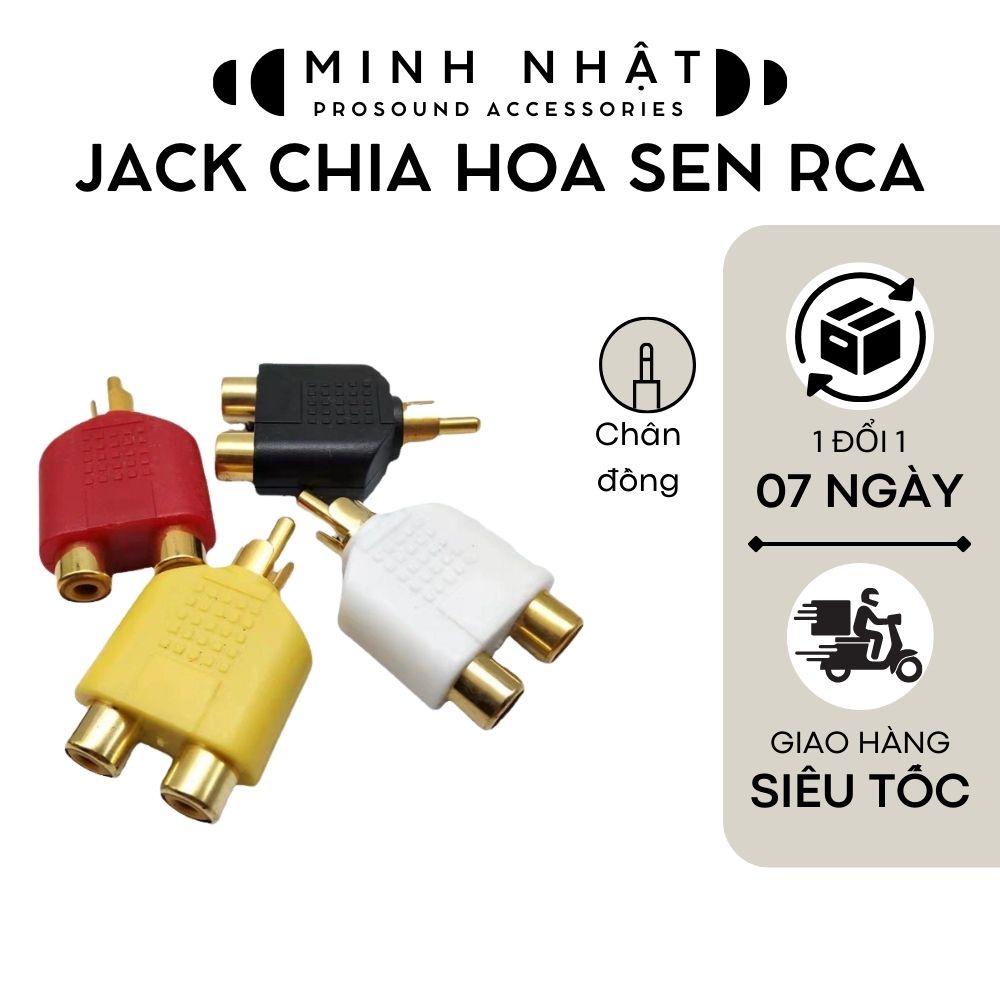 Jack chia audio 2 RCA âm sang 1 RCA dương, chân đồng | Shopee Việt Nam