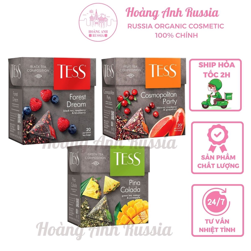 Trà Xanh TESS Pina Colada Nga Hộp 20 túi lọc | Shopee Việt Nam