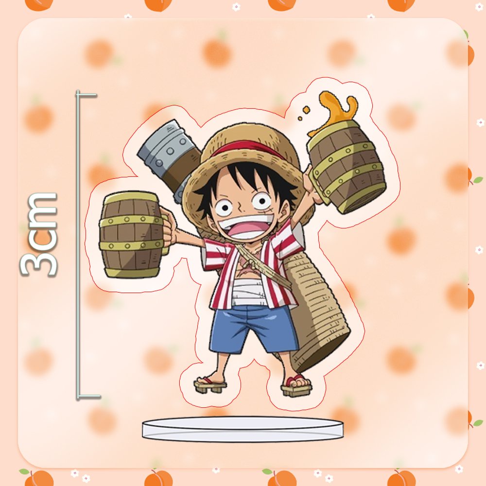 (3cm) Mô hình standee ONE PIECE ĐẢO HẢI TẶC ver CẦM CỐC chibi arcylic ...