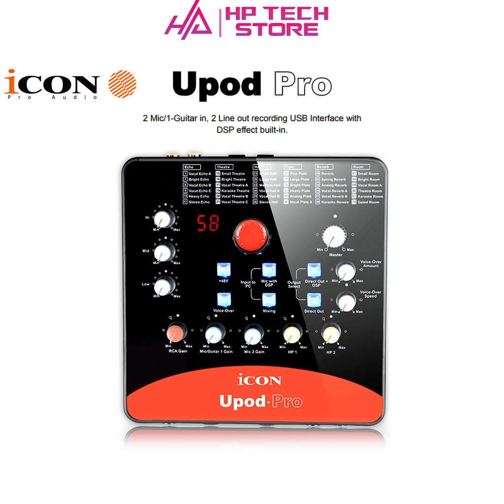 Sound card Icon Upod Pro - Built-in ICON 72-DSP effect - sử dụng cho ...