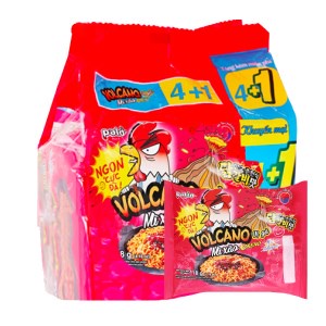 Lốc 5 gói mì xào Koreno Volcano vị gà 118g | Shopee Việt Nam