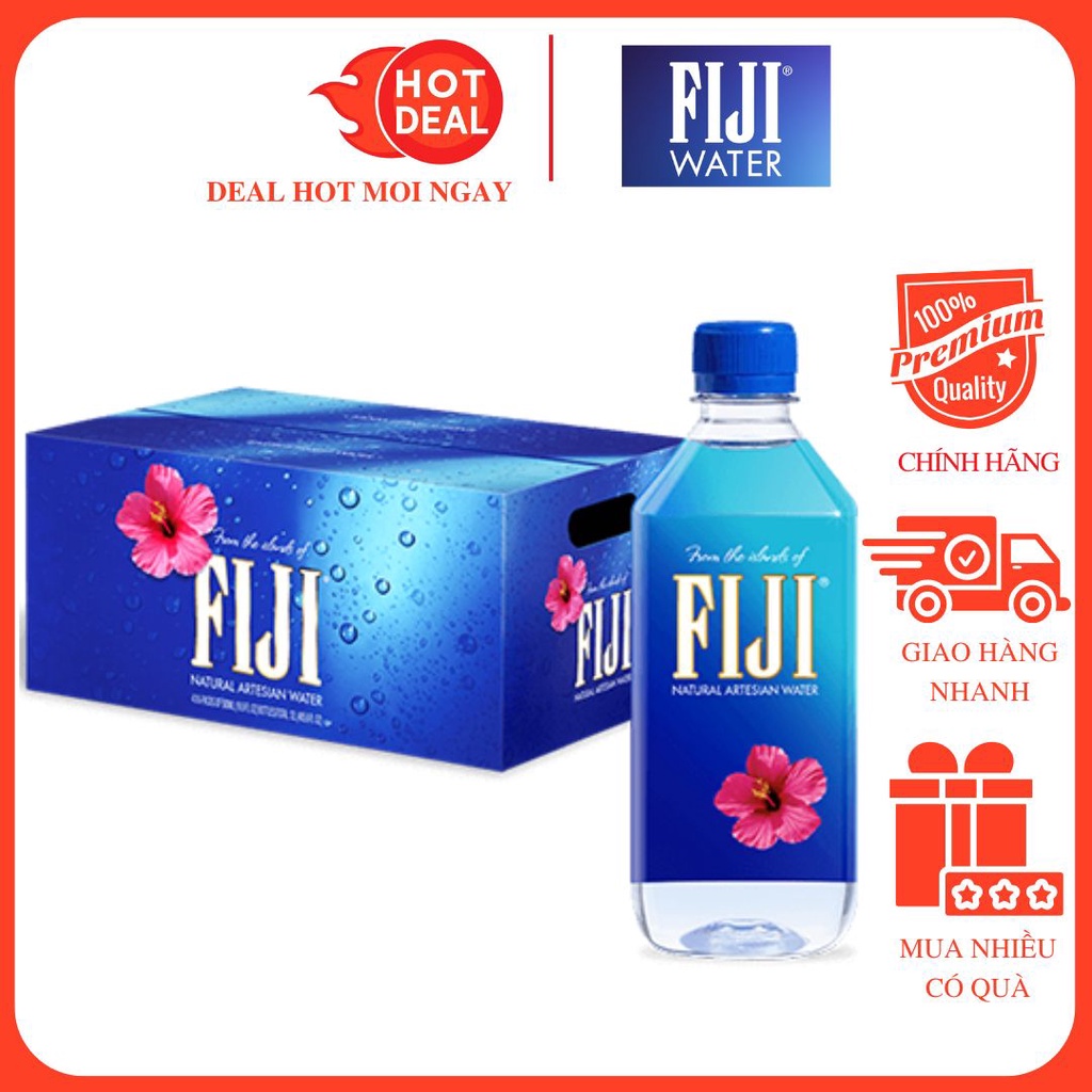 Thùng 24 Chai Nước Khoáng Thiên Nhiên Fiji 500ml – Nước khoáng nhập khẩu Mỹ | Shopee Việt Nam