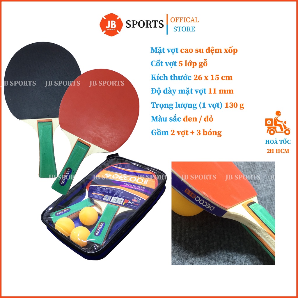 Bộ Vợt Bóng Bàn Chính Hãng Decoo, Bokai, Butterfly, 999, Fuliao, Start ...