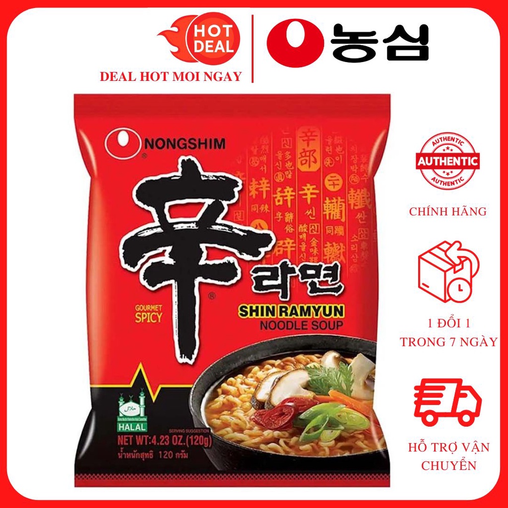 Mì Cay Nongshim Shin Ramyun Gói 120G - Mì Ăn Liền Nhập Khẩu Hàn Quốc | Shopee Việt Nam