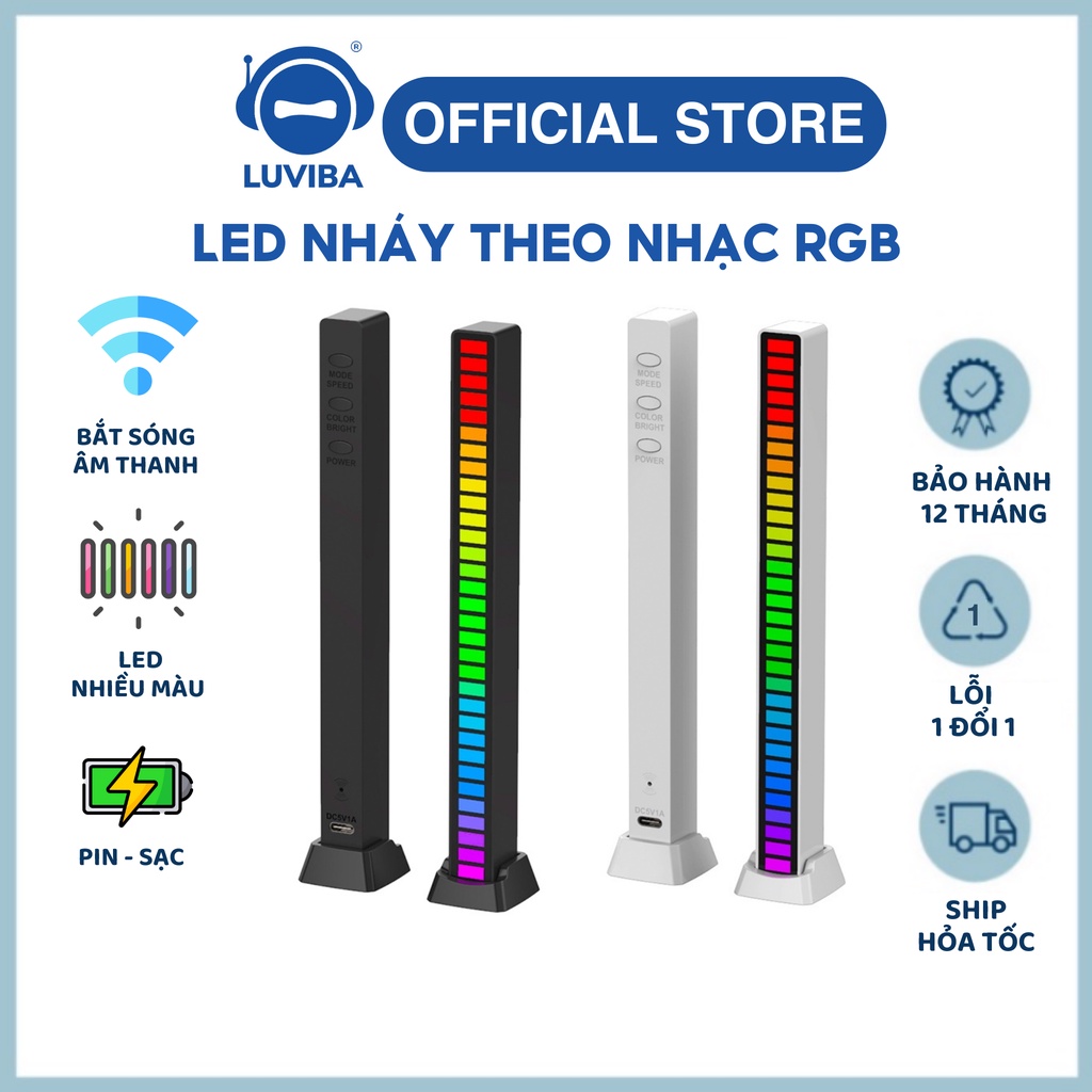 Thanh đèn LED theo nhạc RGB trang trí nhiều màu LUVIBA LED01 | Shopee Việt Nam