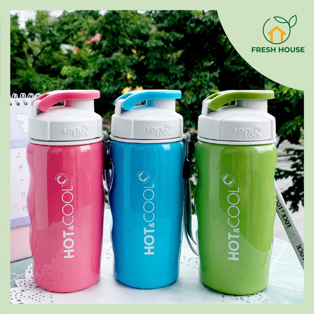 Bình Thể Thao Học Tập Lock and Lock Inox 304 Cao Cấp dung tích 700ml VÀ 400ml Hot And Cool ...