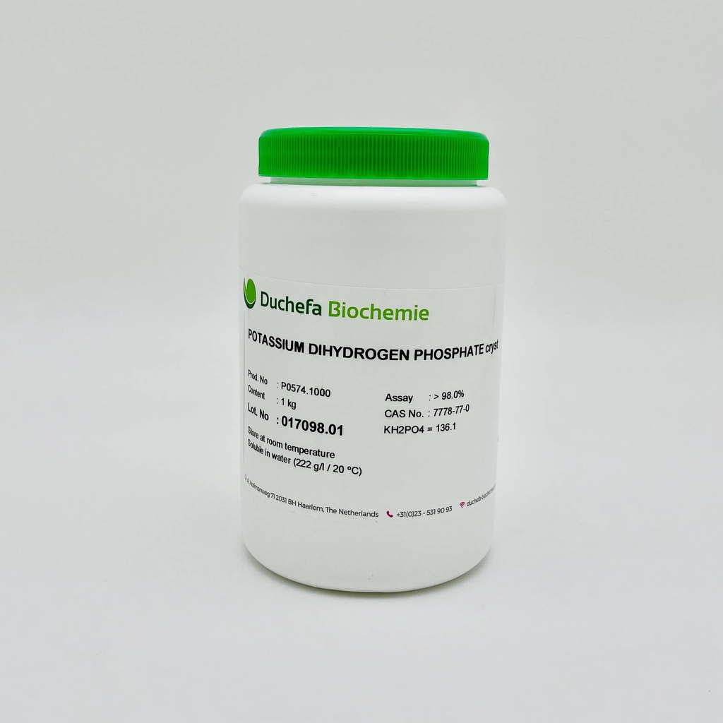 Hóa chất Potassium Dihydrogen Phosphate (KH2PO4, Chai 1KG, Duchefa, Cas ...
