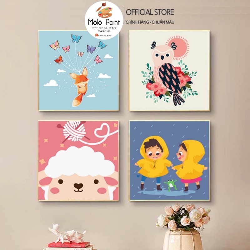 Tranh sơn dầu số hoá tự tô màu TỔNG HỢP TRANH CỠ MINI CHO BÉ | Shopee ...