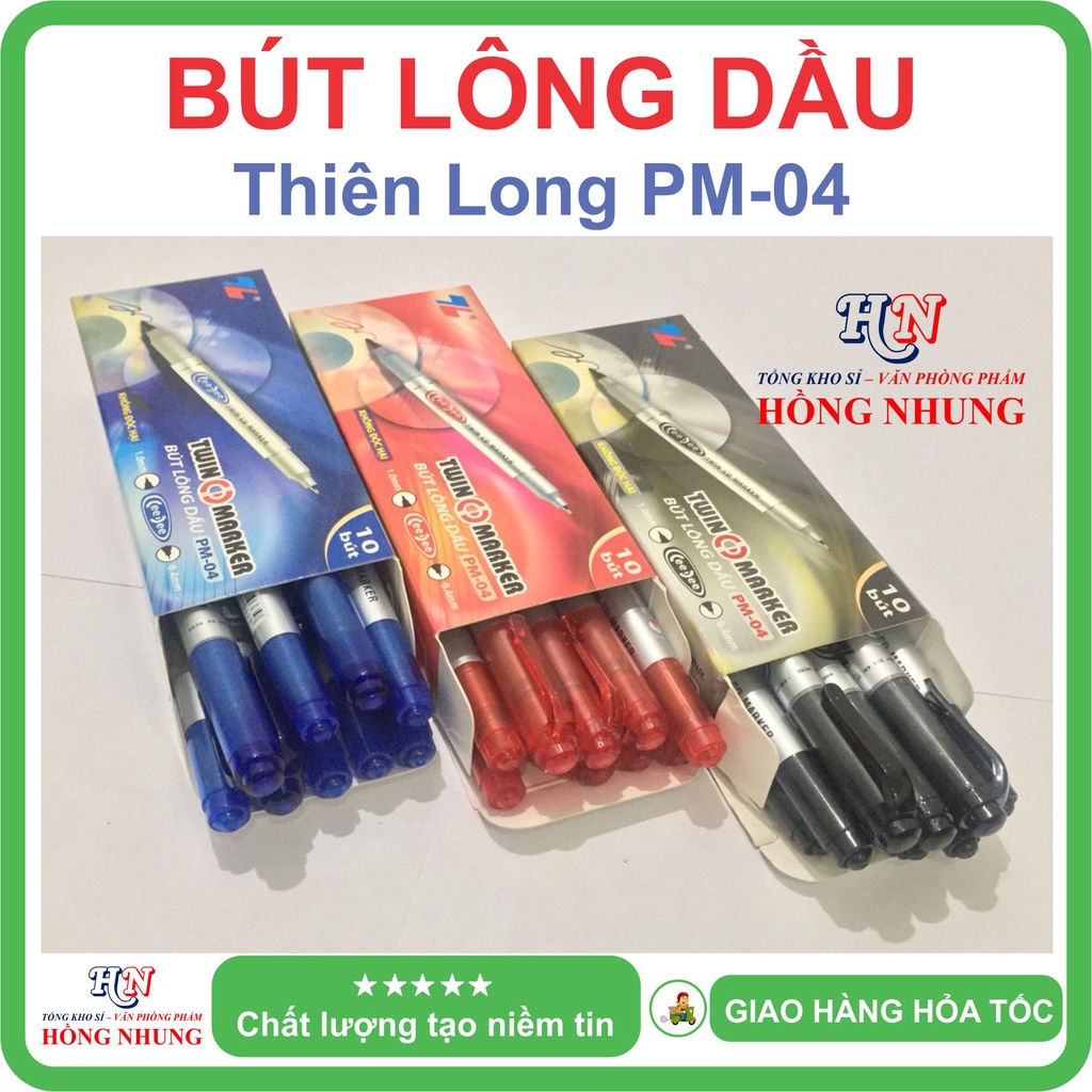 [SALE] Bút Lông Dầu Thiên Long PM-04, Nét viết đều, đậm và êm. | Shopee ...