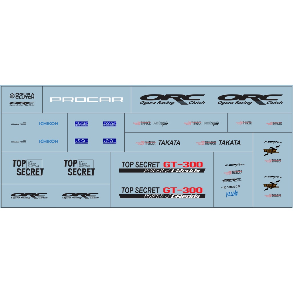 HT24workshop - Decal nước Top Secret Supra Turbo, Nissan Skyline 1:64 ...