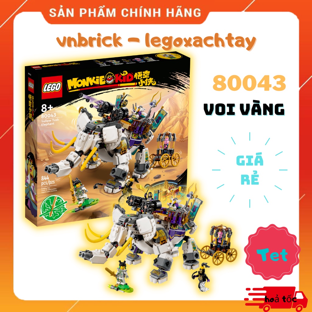 Lego Monkie Kid 80043 Lắp Ráp Voi Ngà Vàng | Shopee Việt Nam