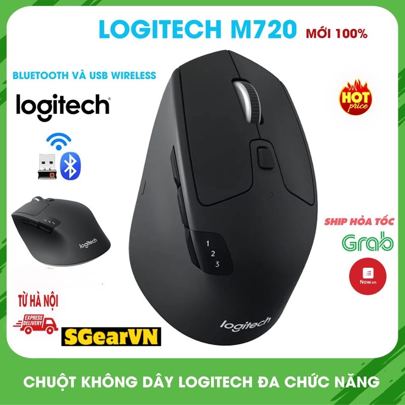 Chuột không dây Logitech M720 kết nối 3 thiết bị chính hãng new ...