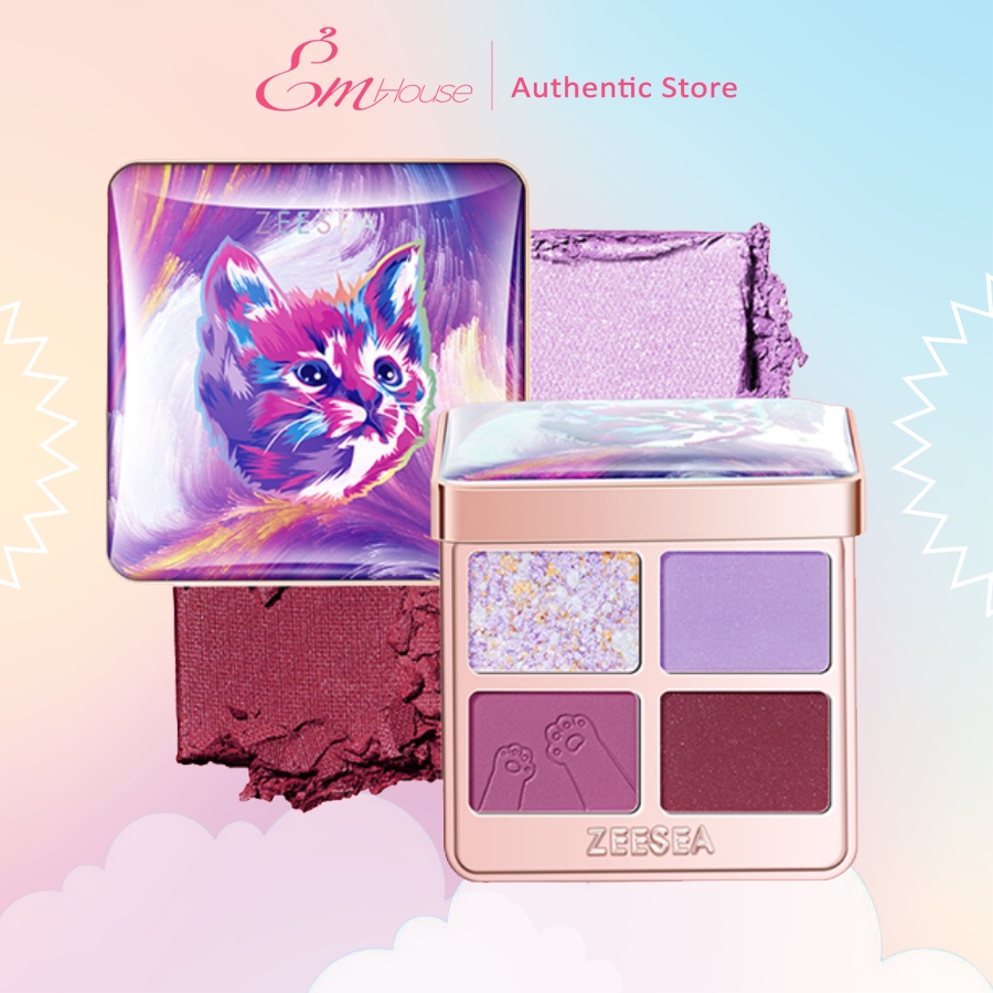 [DATE T5/2025] Phấn Mắt ZEESEA 4 Ô Tipsy Kitty Eyeshadow Quad Raspberry Mousse | Shopee Việt Nam