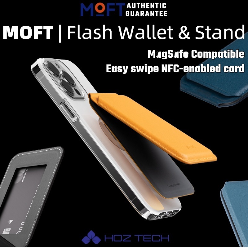 MOFT Snap Flash Wallet Ví Đựng Thẻ NFC Bằng Da Có Nam Châm Và Giá Đỡ MagSafe Wallet Stand ...