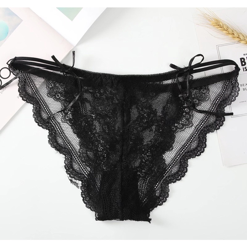 Quần Lót Nữ Ren Nơ Eo Xuyên Thấu Sexy Quyến Rủ Min Underwear 215105 ...