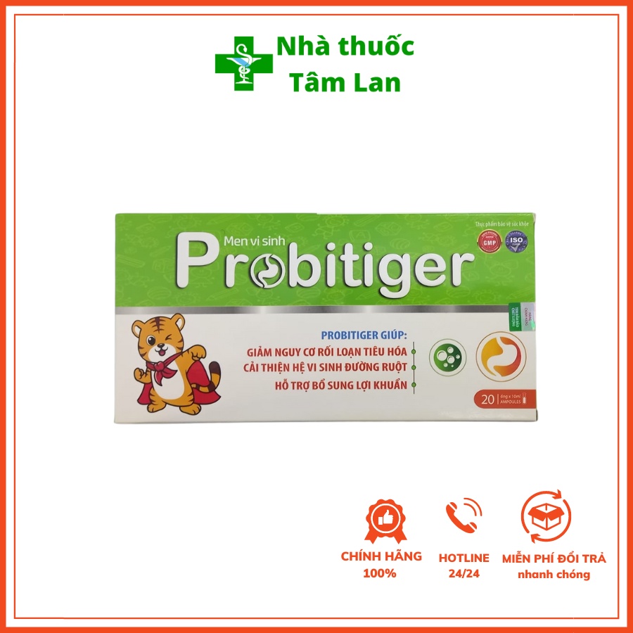 Men vi sinh Probitiger ống, giảm rối loạn tiêu hóa, tăng miễn dịch, hộp ...
