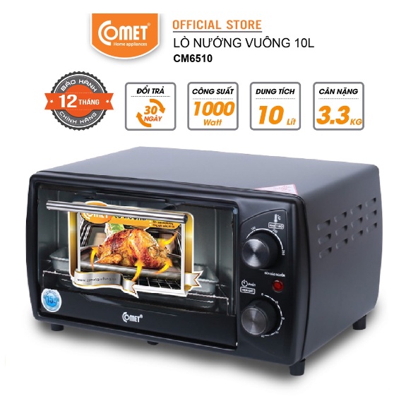 Lò nướng đa năng mini Comet 10lít CM6510 | Shopee Việt Nam