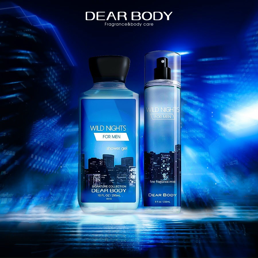 Xịt thơm toàn thân & Sữa tắm Dear Body Wild Night for Men 236ml (Dành ...