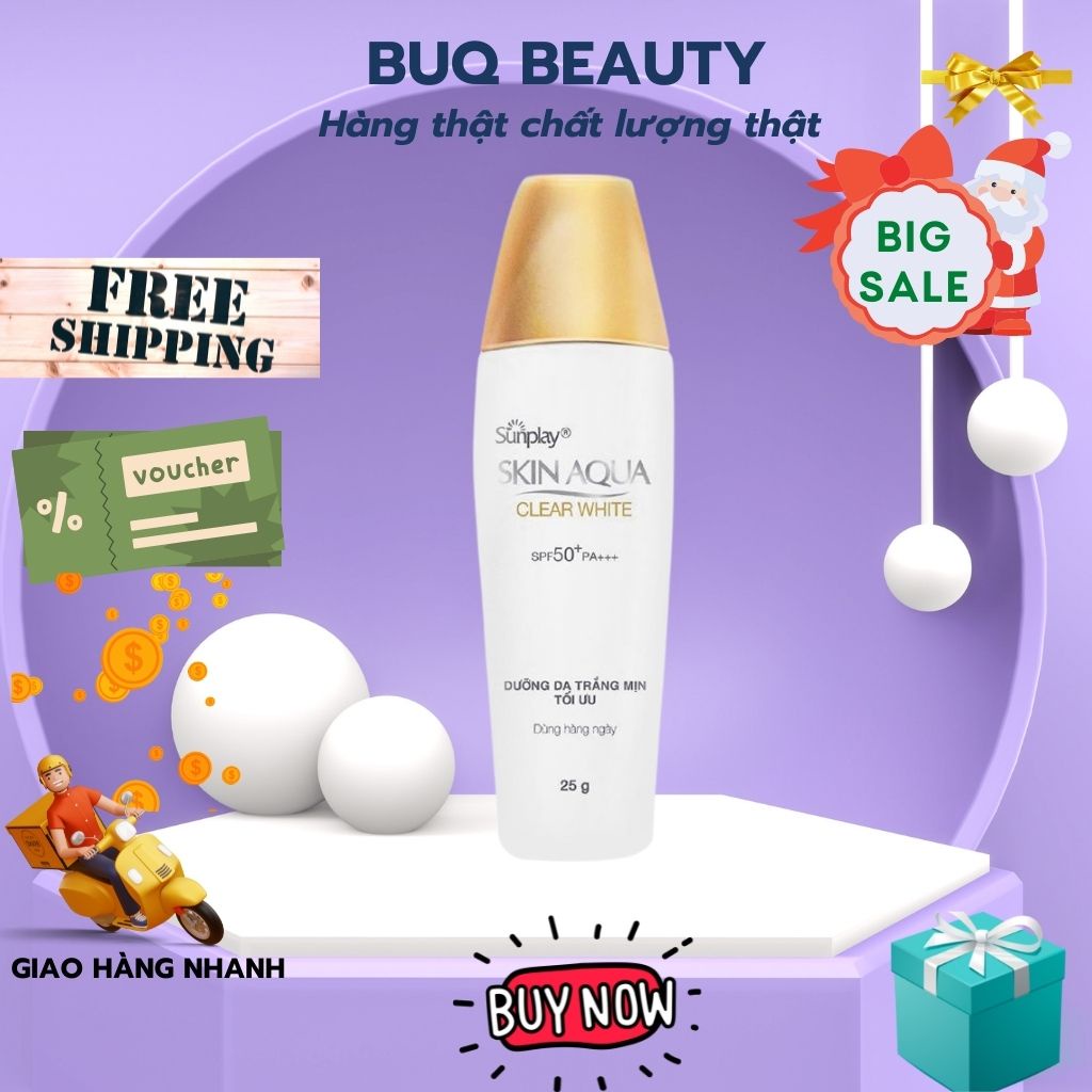 Kem chống nắng Skin Aqua Nắp Vàng - KCN Sunplay Skin Aqua Clear White ...