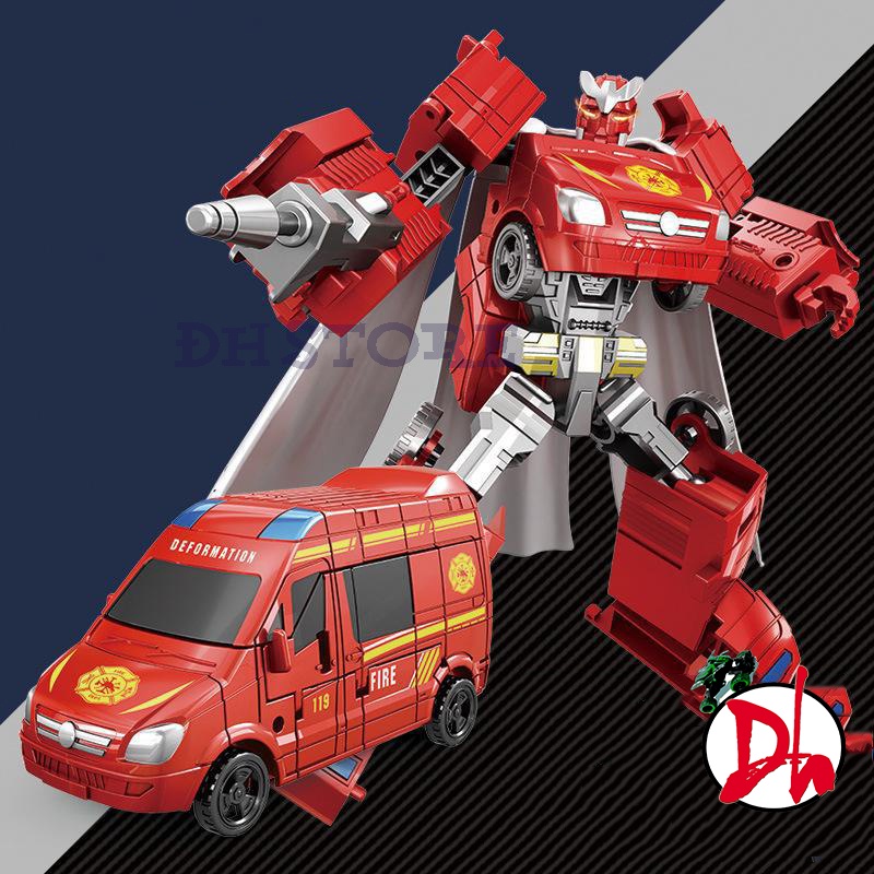 Mô hình đồ chơi robot optimus biến hình máy bay, xe cứu thương, xe đầu ...
