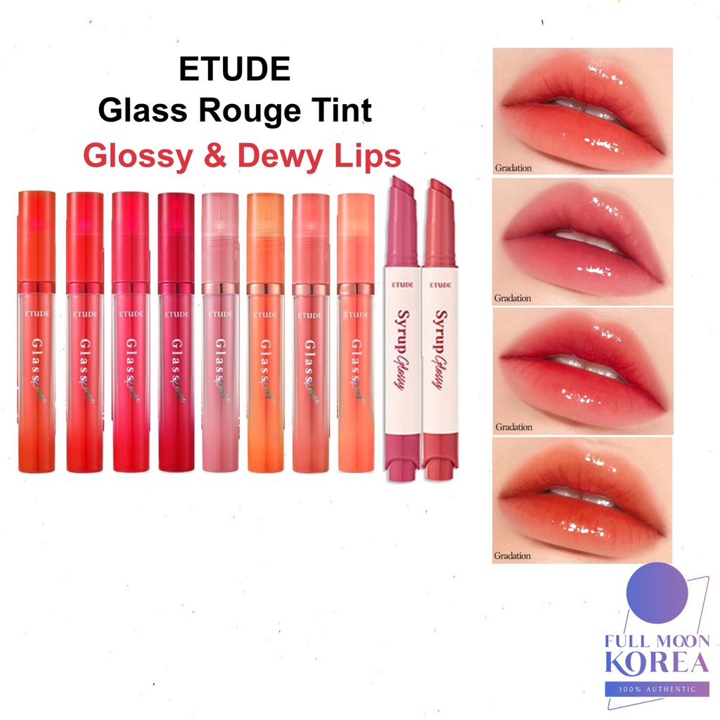 [Etude House] Glass Rouge Tint / Syrup Glossy Balm / Son bóng / Vận ...